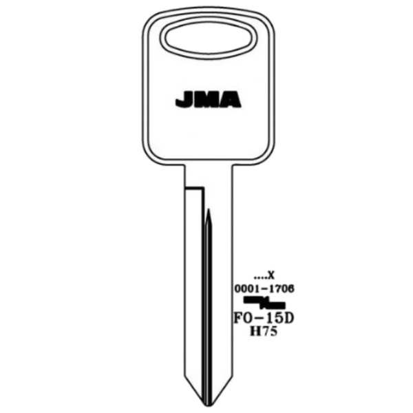 JMA FORD 8 CUT KEY BLANK FO-15D 1196FD H75 Pack Of 10 – Sffobs inc